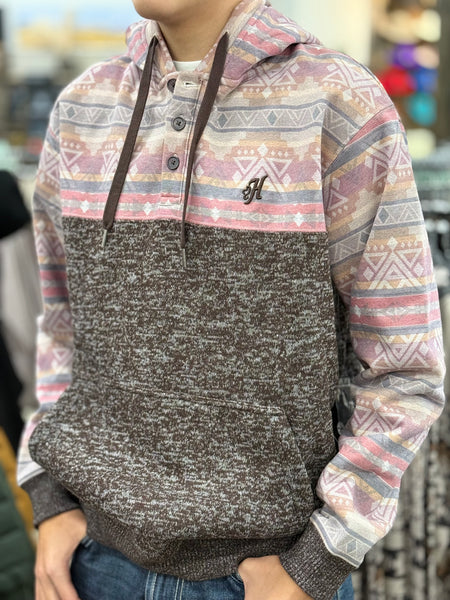 Aztec Men’s Hooey Pink/Grey Hoodie | Jobes Hats, LLC