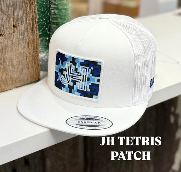 New 2024 JH cap- All White Tetris patch | Jobes Hats, LLC