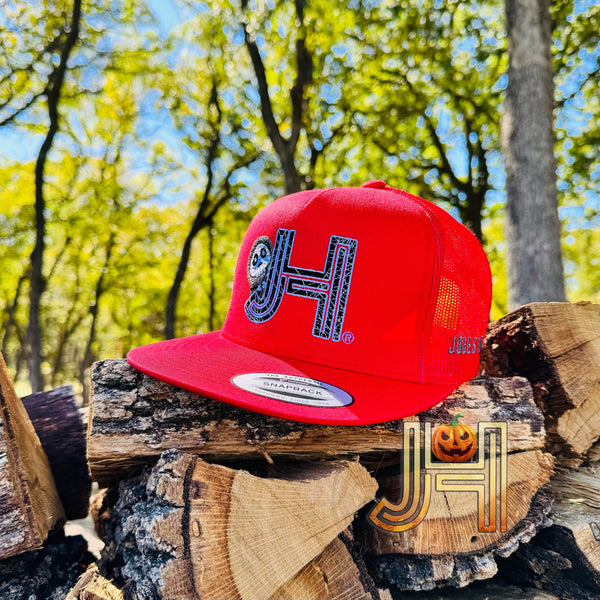 October Collection Jobes Hats Trucker cap - All Red Halloween Ghost ...